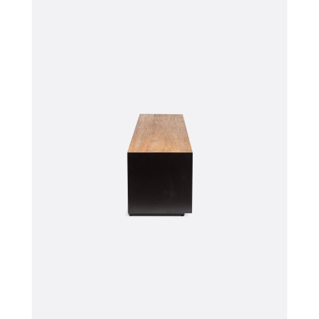 GEOX TV stand in recycled teak wood and iron 180 x 40 x 40 cm