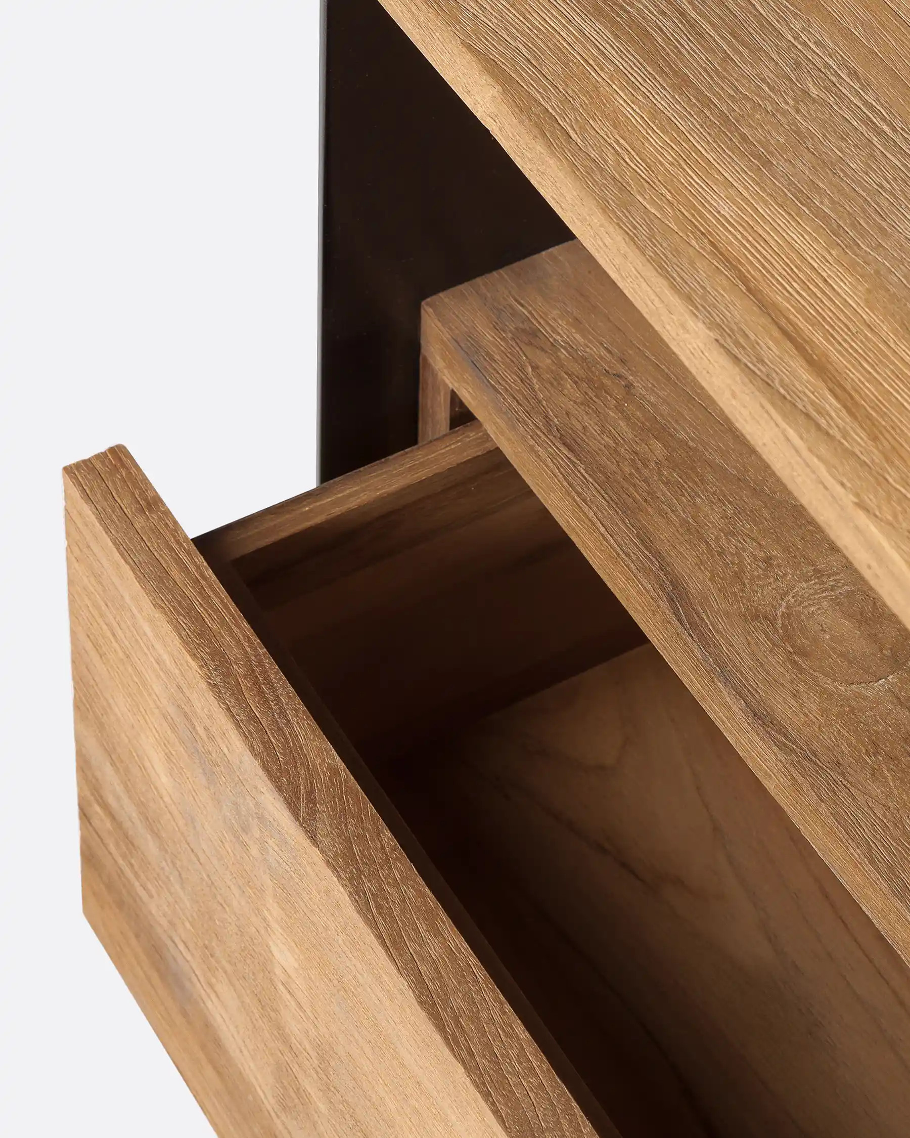 GEOX TV stand in recycled teak wood and iron 180 x 40 x 40 cm