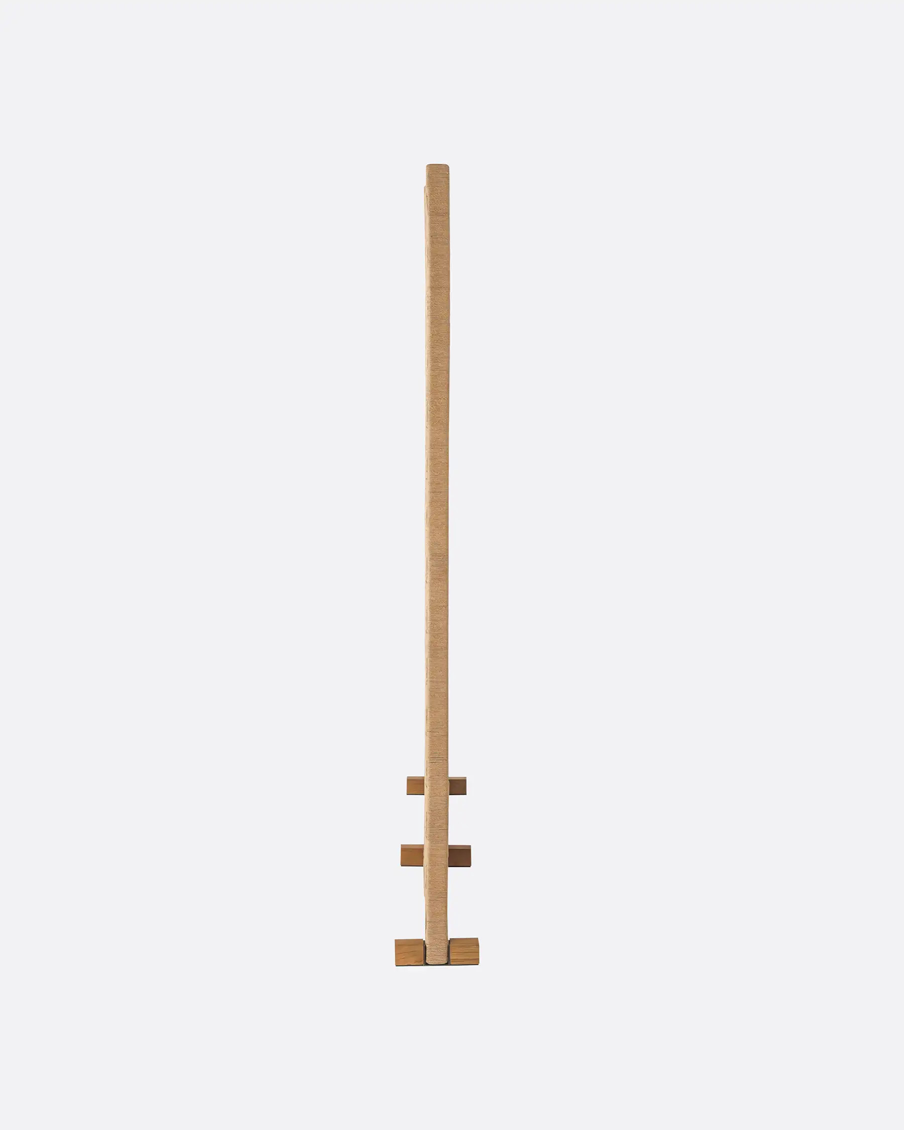 CORA divider in recycled teak wood and paper cord 190 x 5 x 190 cm