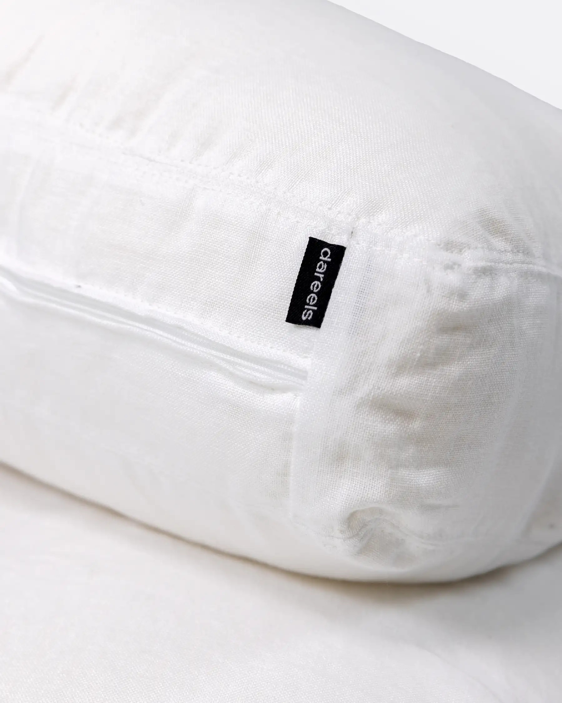 BEETHOVEN sofa end unit with cover in linen 100 x 100 x 80 cm in white ...