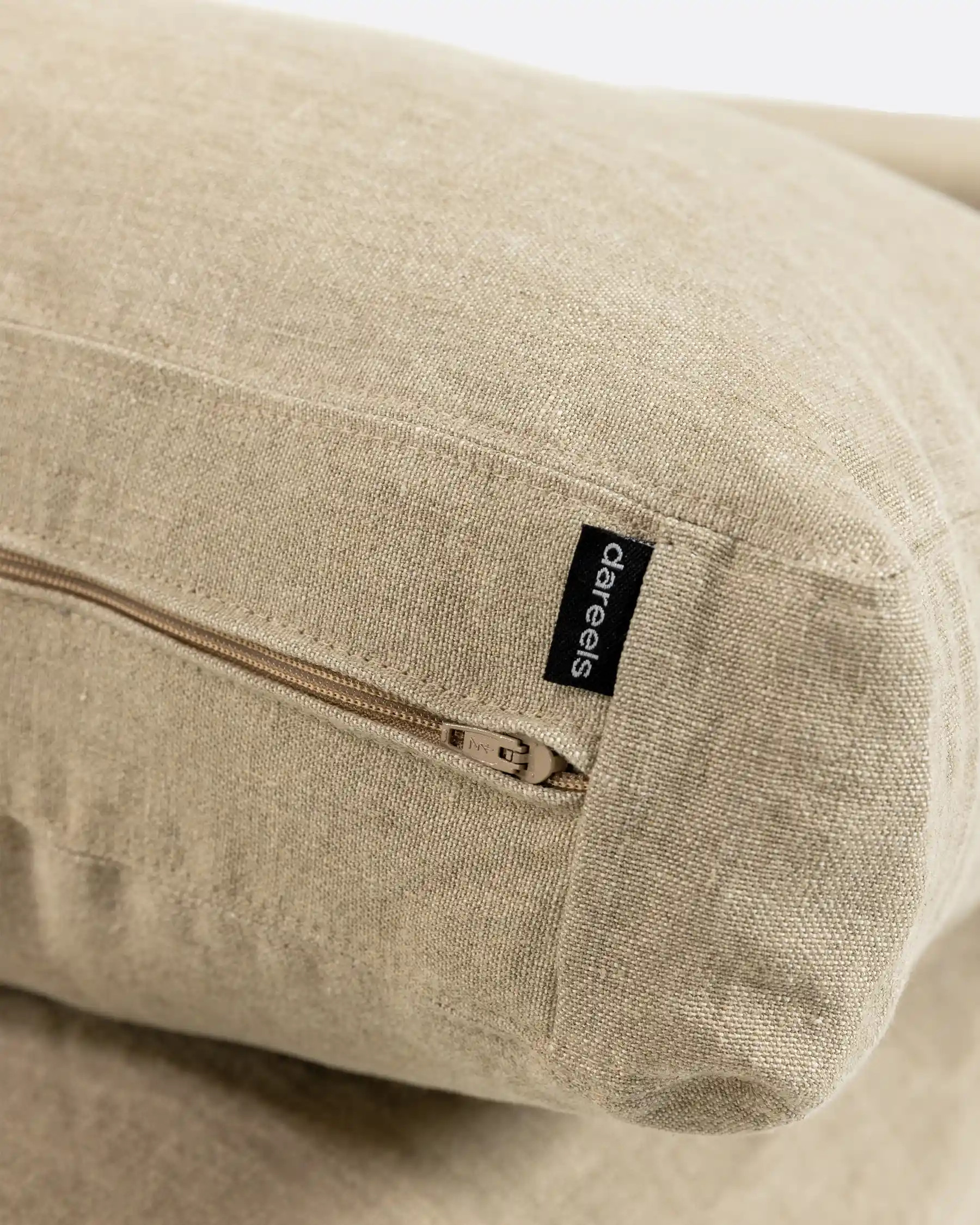 BEETHOVEN sofa end unit with cover in linen 100 x 100 x 80 cm in ...