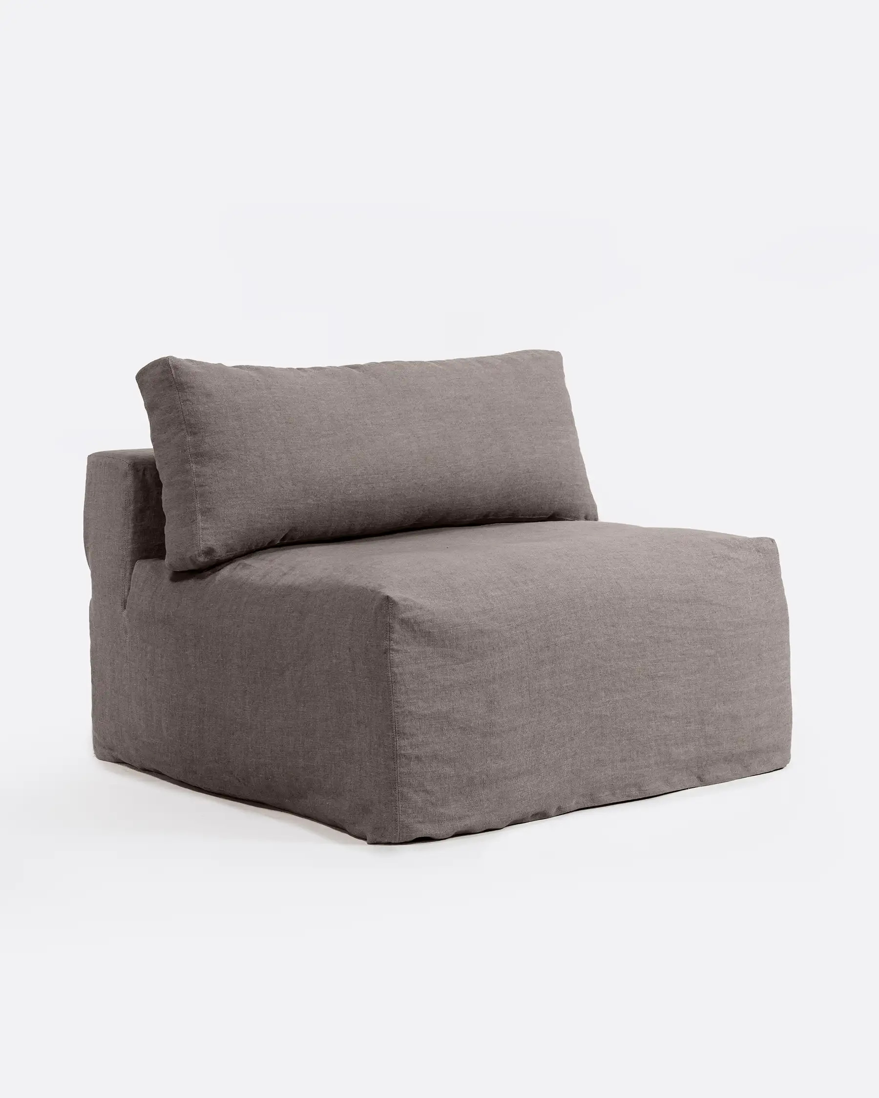 Sofá BEETHOVEN módulo central con funda de lino 100 x 100 x 80 cm en ...