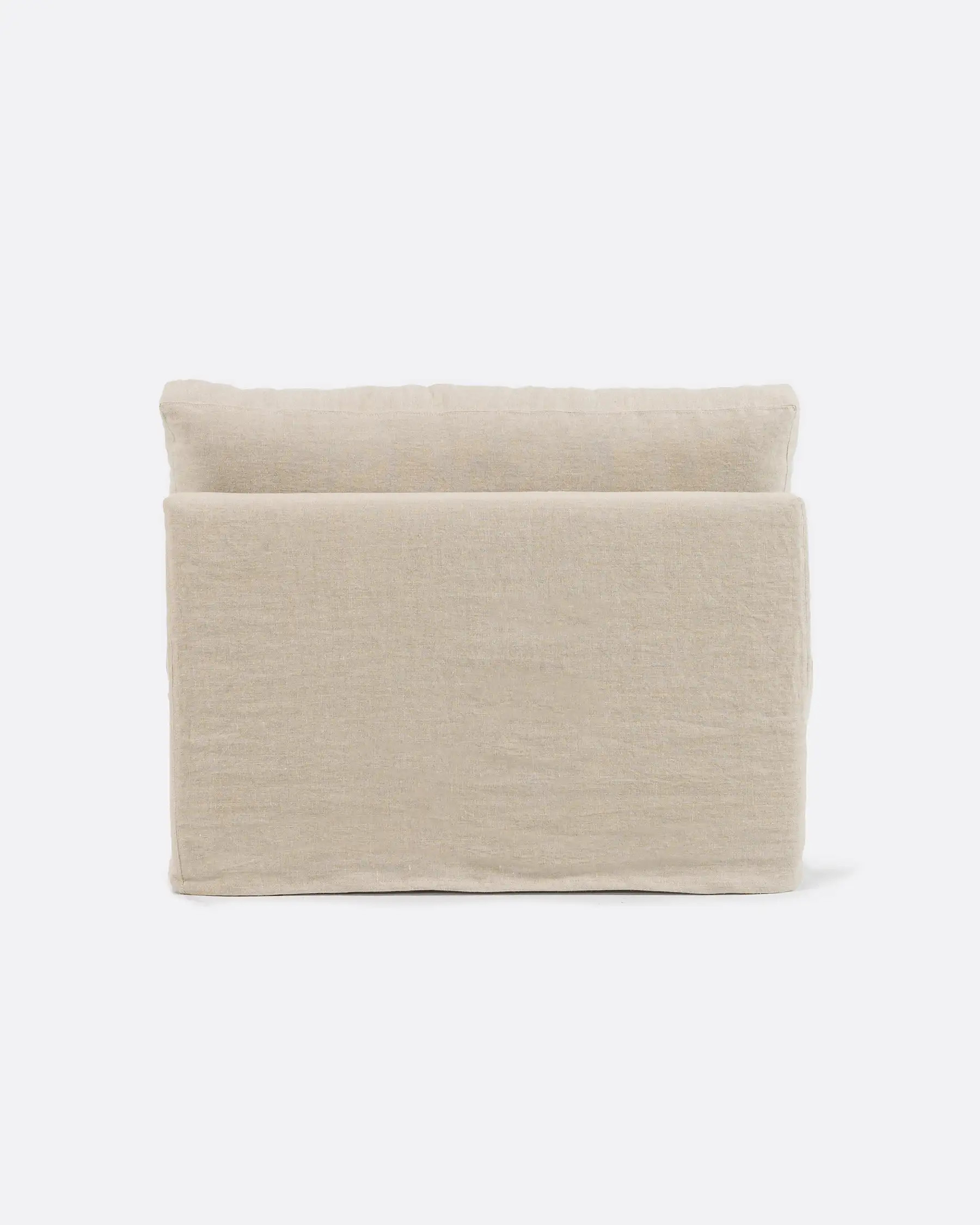 BEETHOVEN sofa end unit with cover in linen 100 x 100 x 80 cm in cross ...