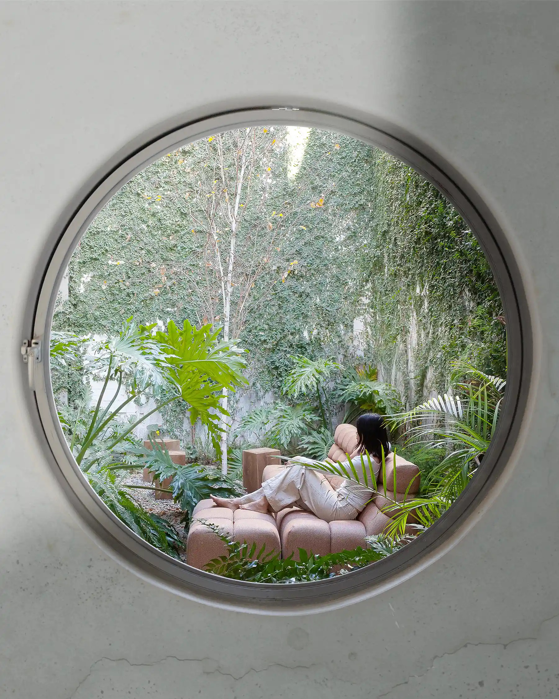 Sofá modular de exterior CHOPIN 4 plazas de olefina reciclada 215 x 93 ...