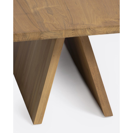 BATU coffee table in recycled teak wood 120 x 60 x 40 cm in natural colour