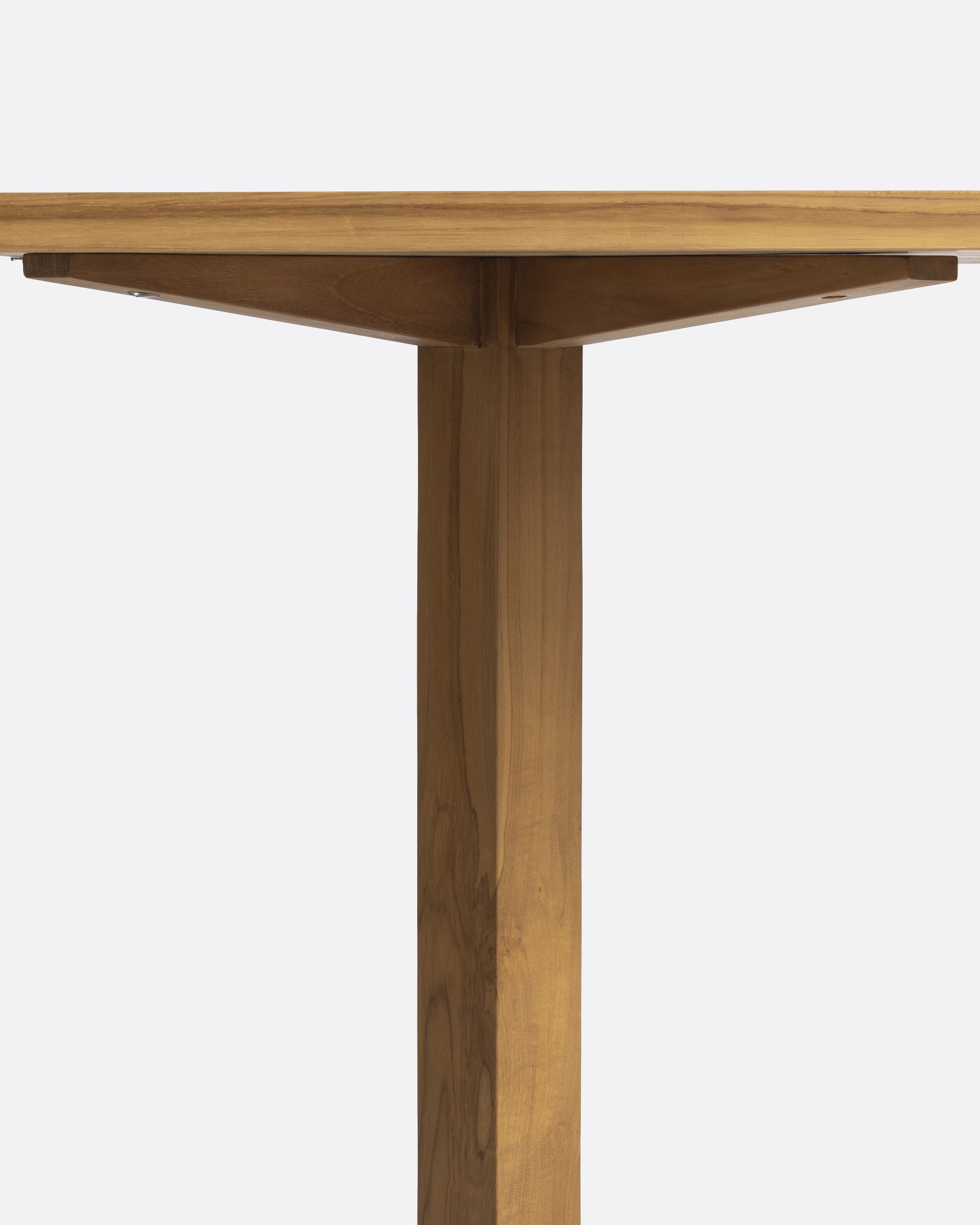 RUMAH dining table in teak wood 80 x 80 x 75 cm round corners in ...