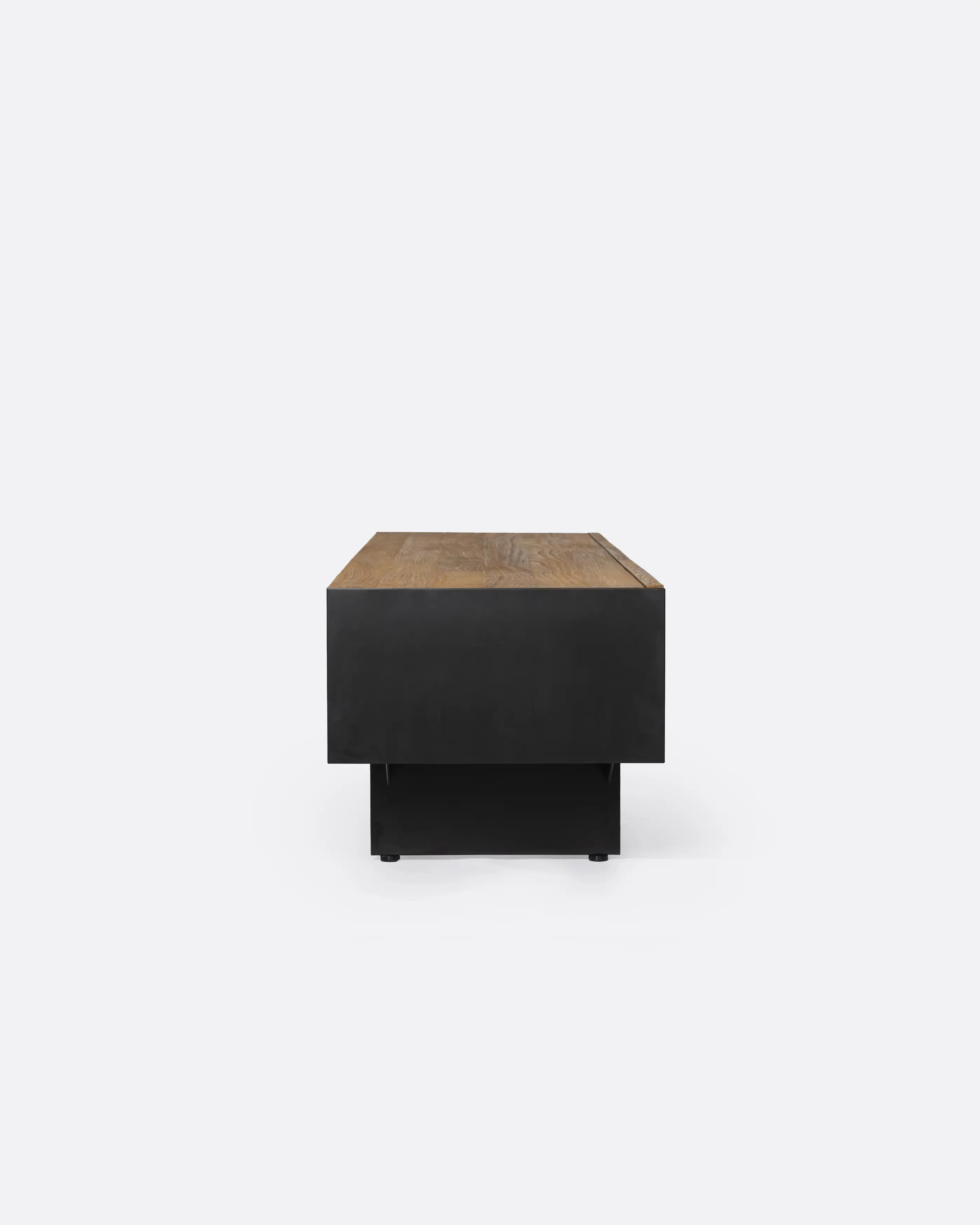 GEOX TV stand in recycled teak wood and iron 230 x 50 x 45 cm
