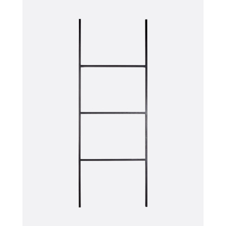 GENESIS hanger in teak wood 70 x 4 x 200 cm in black colour