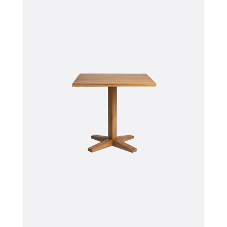 RUMAH dining table in teak wood 80 x 80 x 75 cm in natural colour