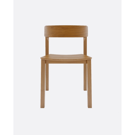 Silla de exterior RAWI WA apilable de madera de teca 50 x 47 x 78 cm en ...