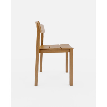 Silla de exterior RAWI WA apilable de madera de teca 50 x 47 x 78 cm en ...