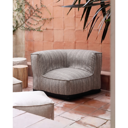 Canapé d'angle d'extérieur CACCINI 95 x 95 x 80 cm en couleur mist